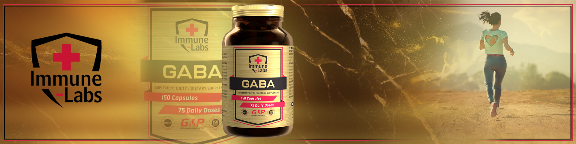 "Immune-Labs GABA 150 kapsułek | Naturalne wsparcie dla relaksu i ...